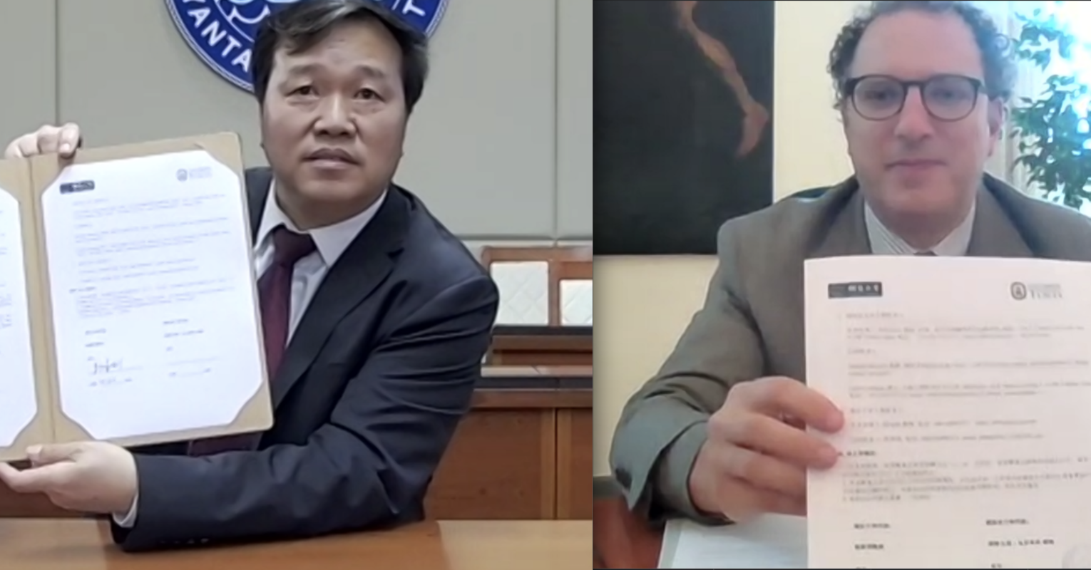 Virtual signing ceremony of MoU between Yantai (China) and Tuscia ...